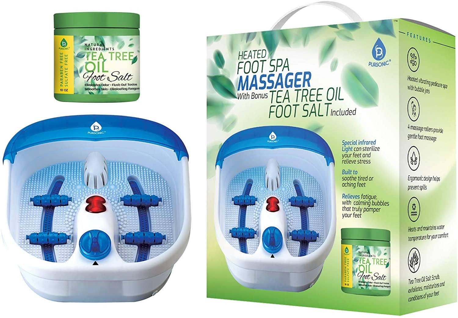 Pursonic - Heated Foot Spa W/ Foot Salts | Lolly & Pops Medical Supply ...